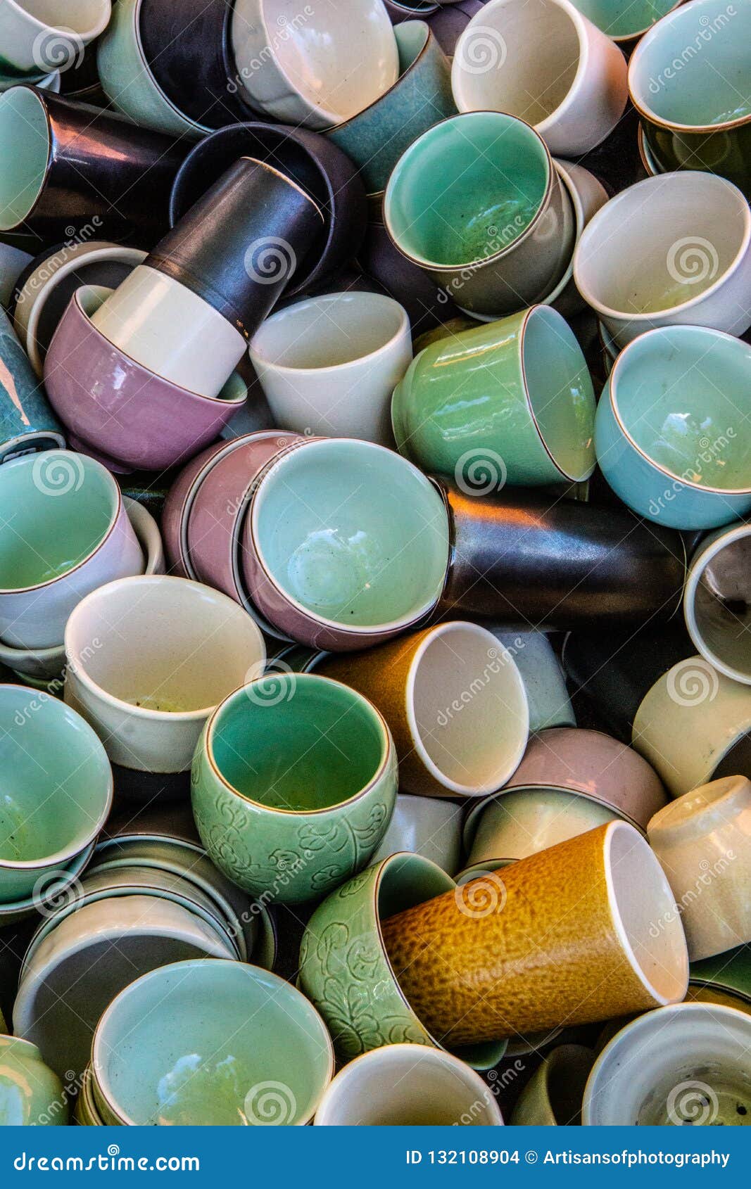 Cups cups and more cups stock photo. Image of pottery - 132108904