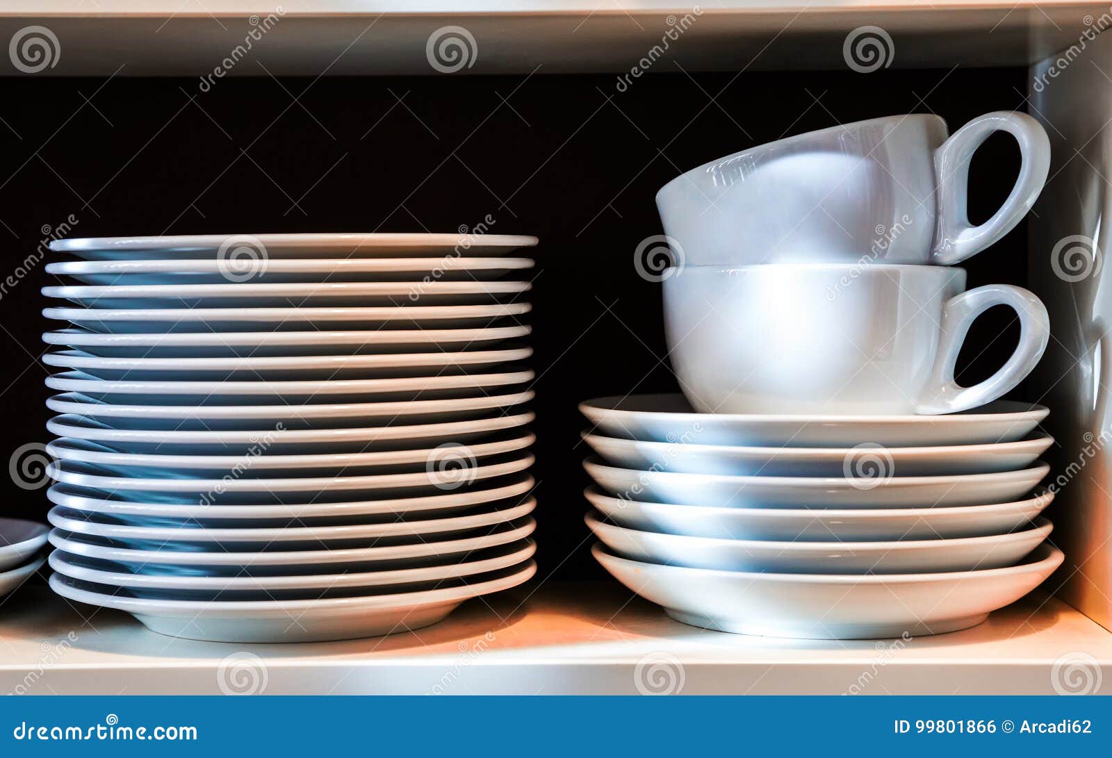 Cups and plate, dishes stock photo. Image of catering - 99801866