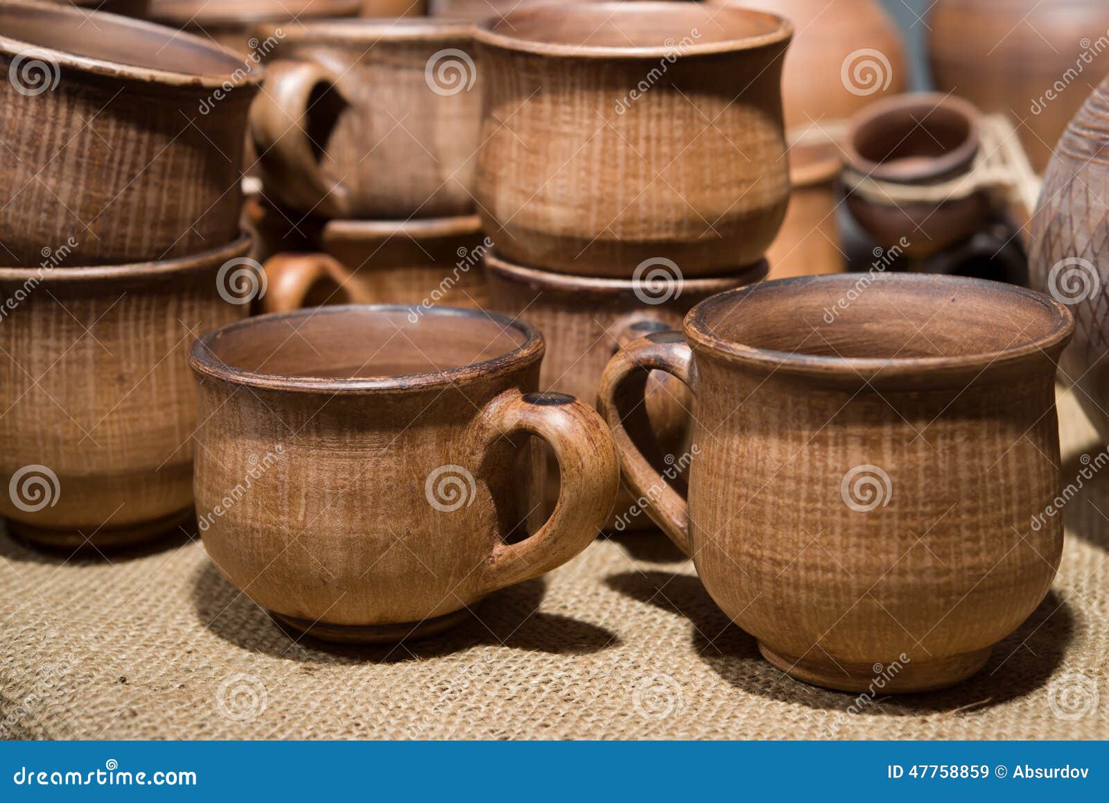 Cups, Pots and Other Ceramic Tableware Stock Image - Image of boom ...