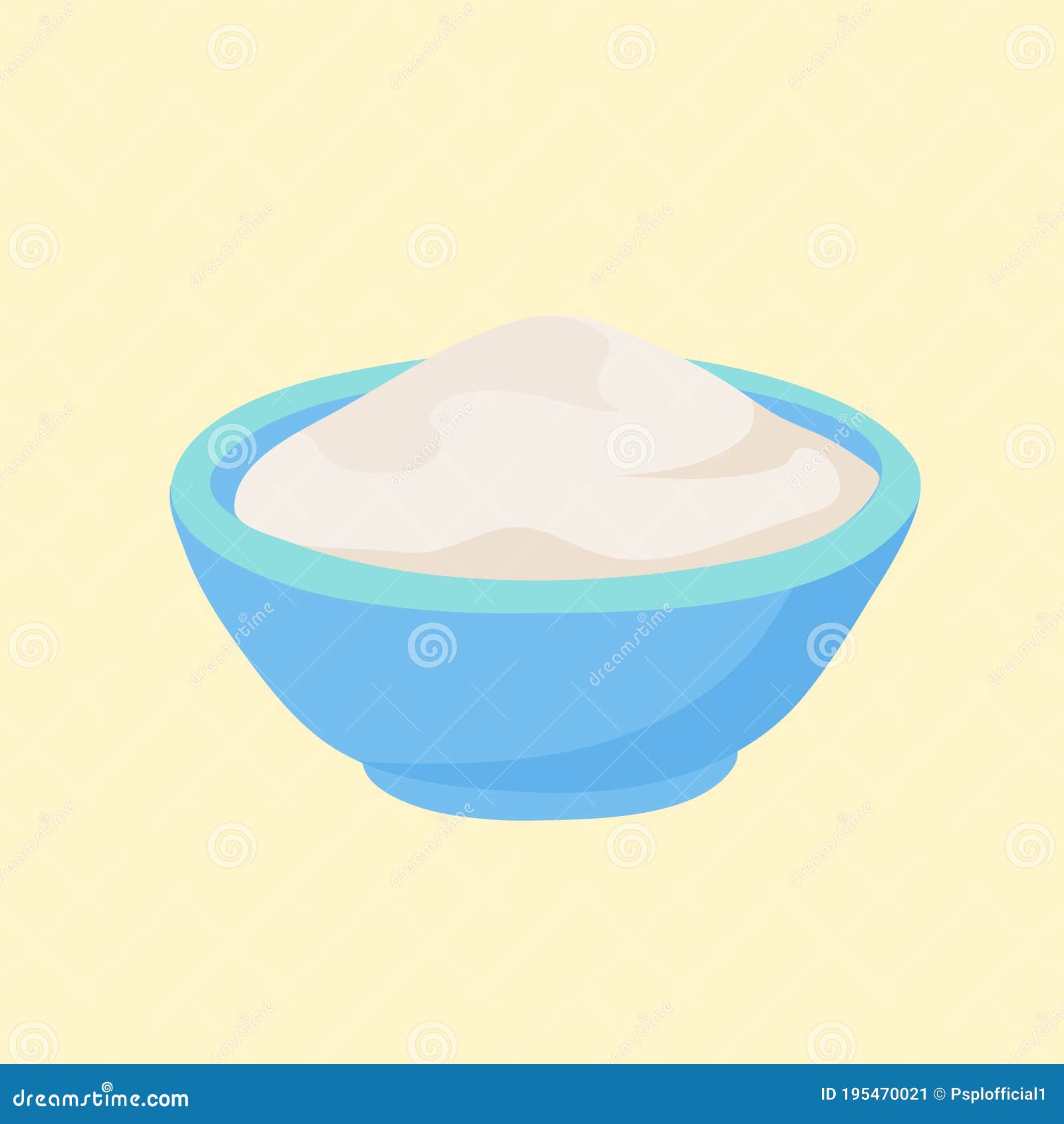 Cups Powder Sugar Design Vector Flat Objects Stock Illustration ...