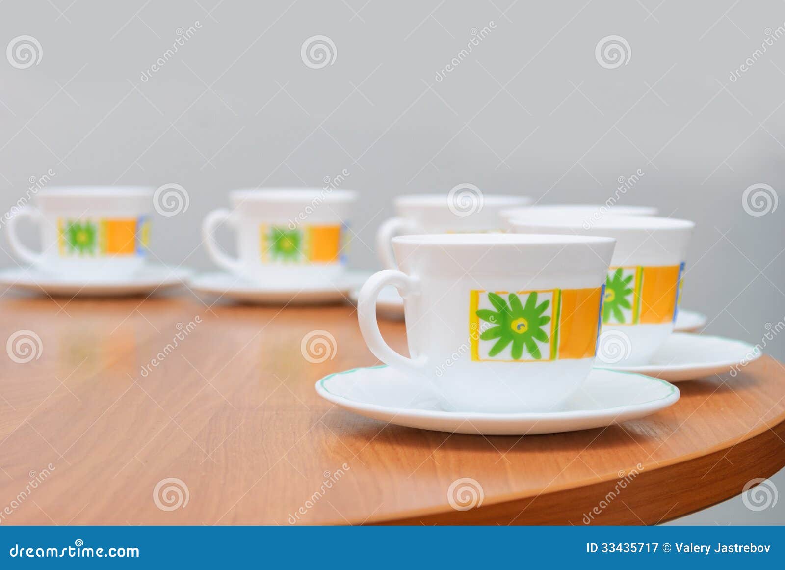 Cups and saucers stock image. Image of table, still, drink - 33435717