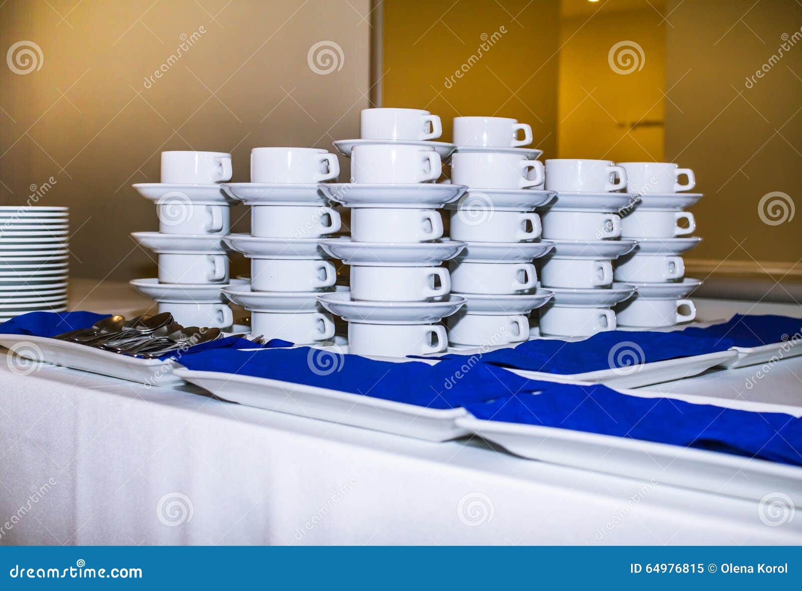 Cups Served for Coffee Break Stock Image - Image of event, prepared ...
