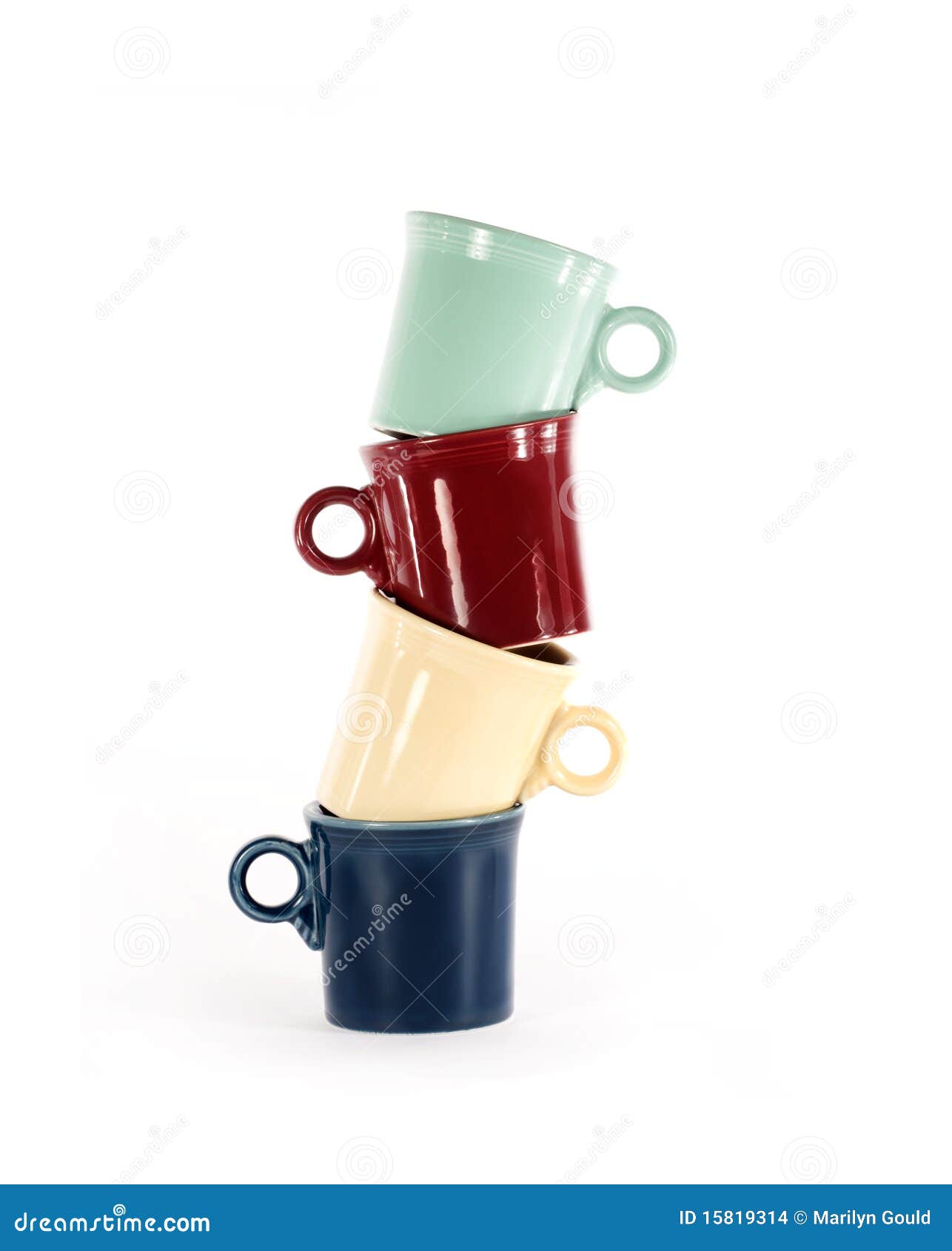 Cups Stacked stock photo. Image of blue, green, yellow - 15819314