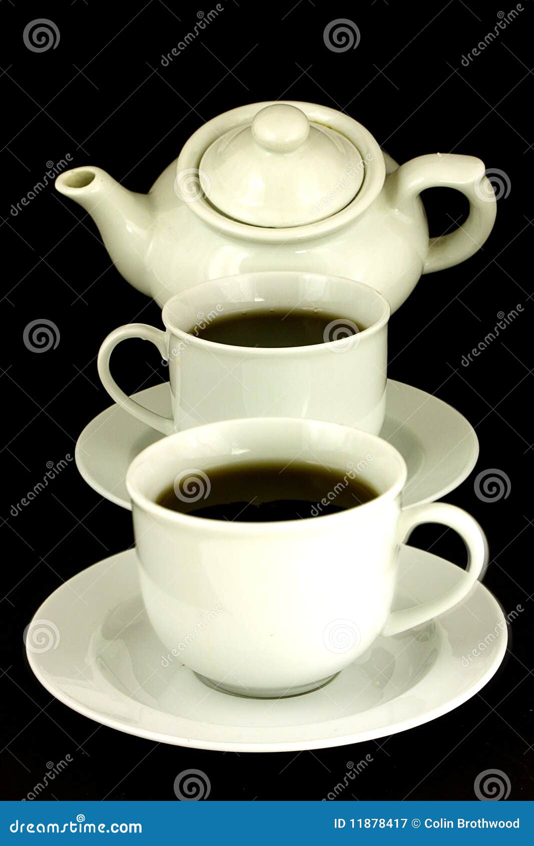 Cups and Teapot stock image. Image of teacup, teapot - 11878417