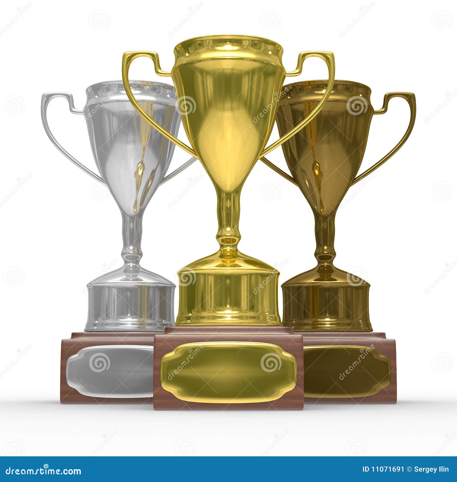 Cups of Winner on White Background Stock Illustration - Illustration of ...