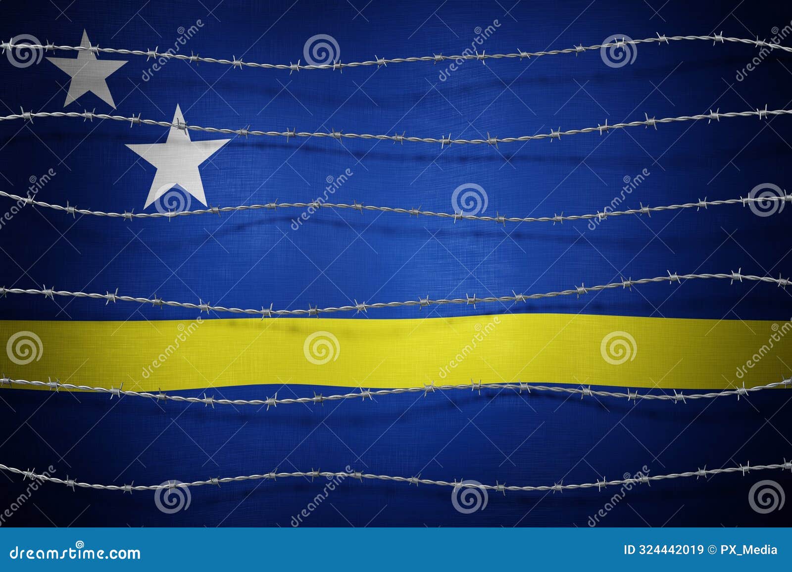 Curacao Flag Illustrator Country Flags Cartoon Vector | CartoonDealer ...