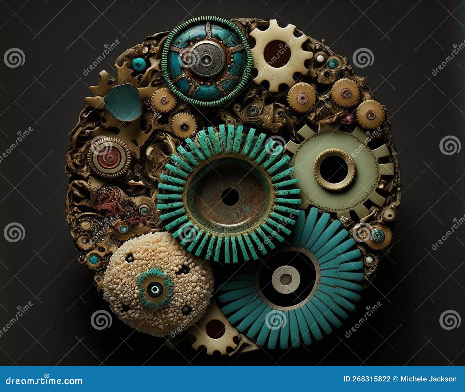 A Curated Circle Collection of Objects, Created by Generative Ai Stock ...