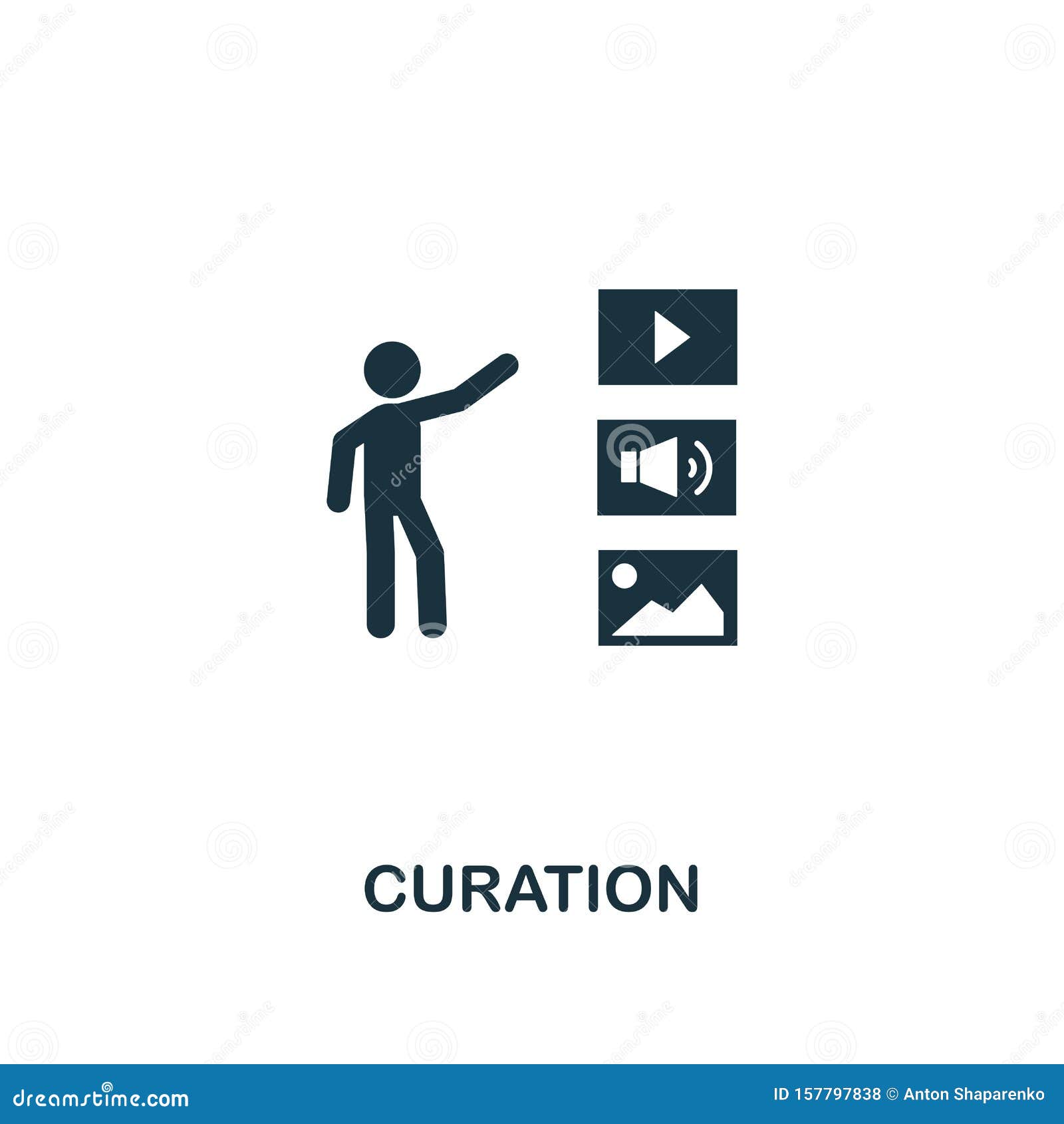 Curation Icon. Creative Element Design from Content Icons Collection ...