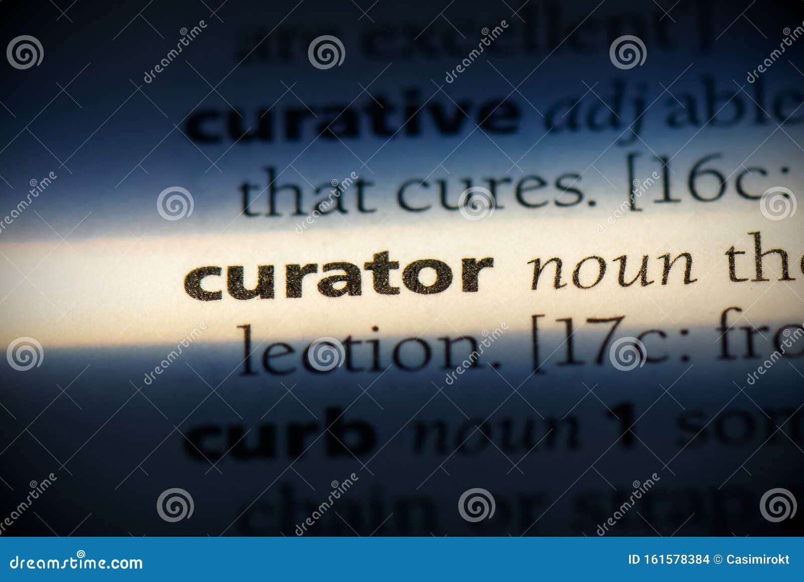 Curator stock photo. Image of paper, english, isolated - 161578384