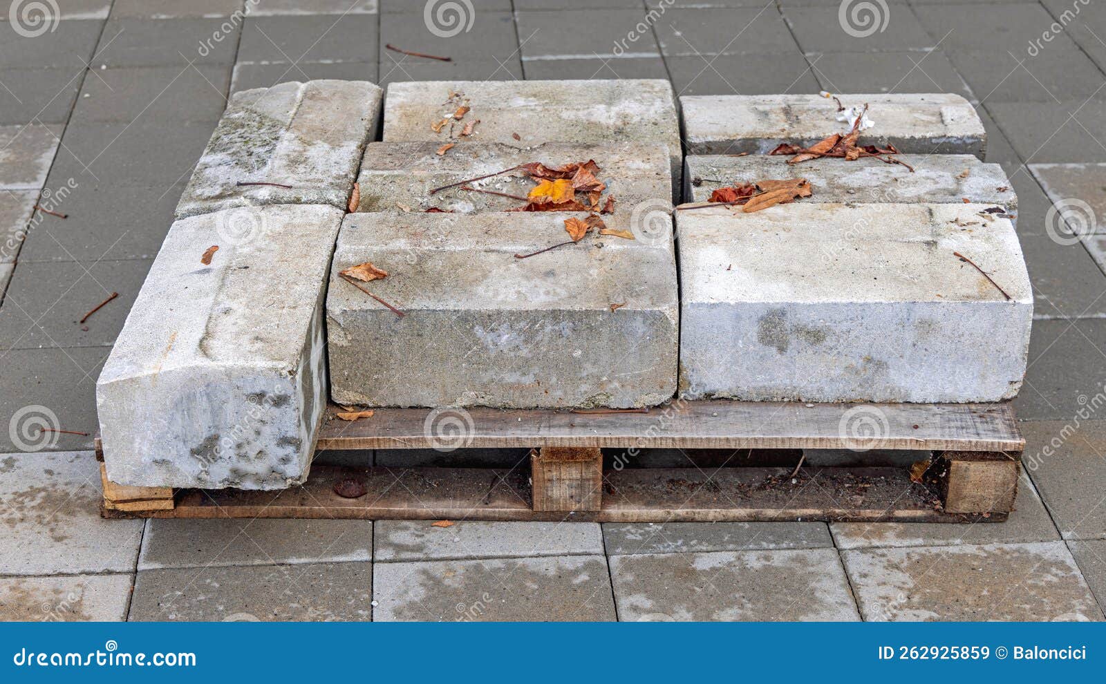 Curb Blocks Pallet stock image. Image of large, europe - 262925859