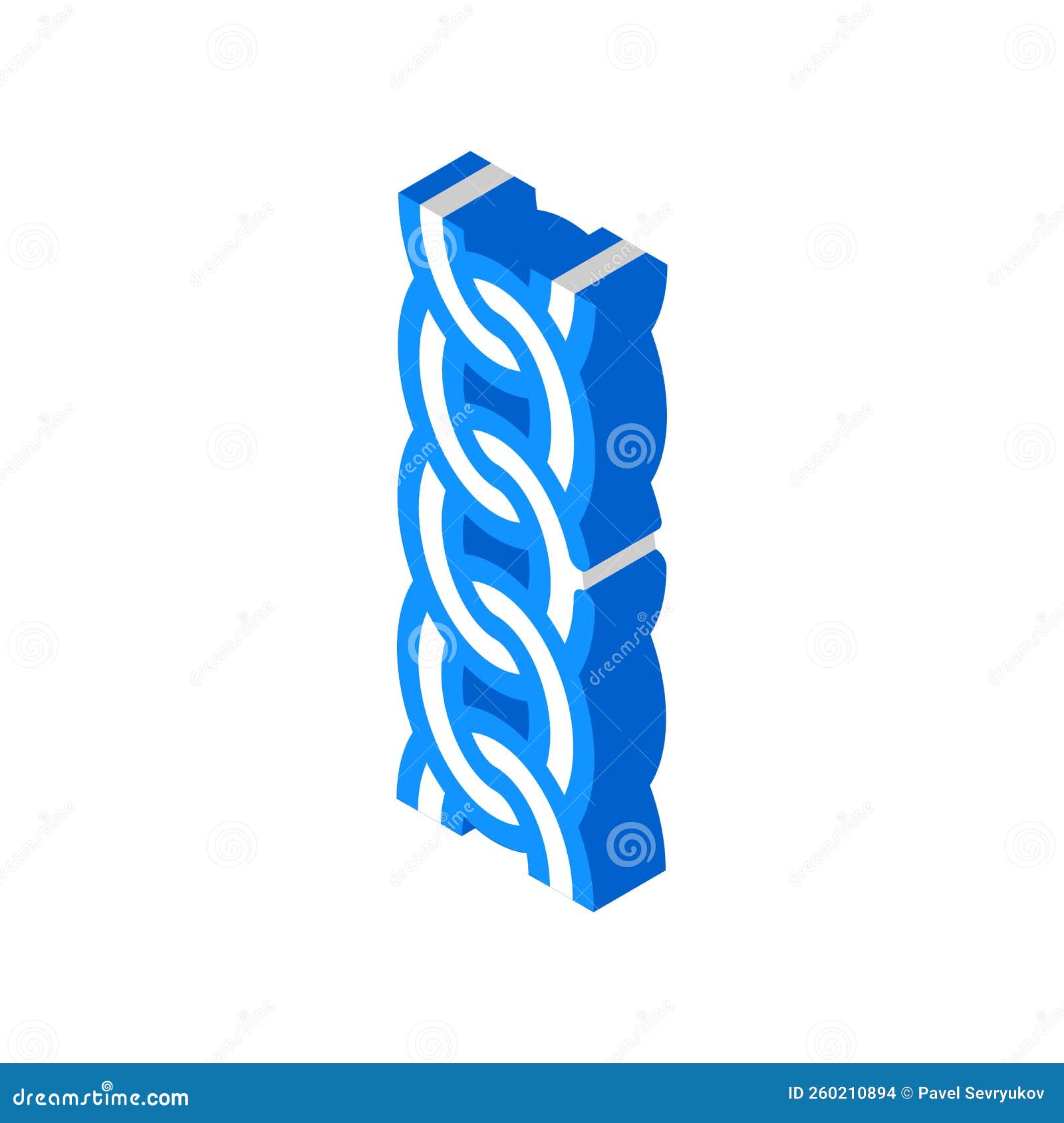 Curb Chain Isometric Icon Vector Illustration Stock Illustration ...