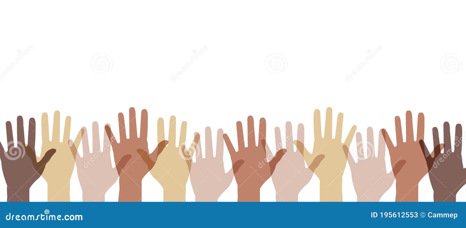 Curb Of Multi Colourful Hands Banner Transparent Background Vector ...