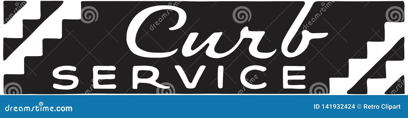 Curb Service 3 stock illustration. Illustration of french - 141932424