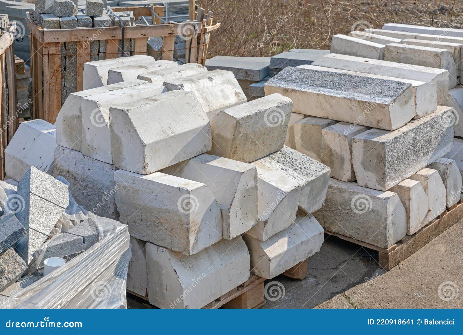 Curb Stones stock image. Image of sidewalk, curb, building - 220918641