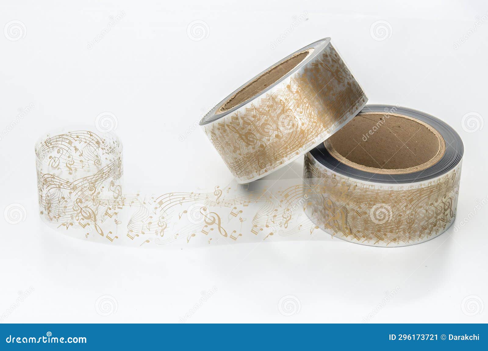Curb Tape Decor For Cakes With Brown Flowers Pattern Royalty-Free Stock ...