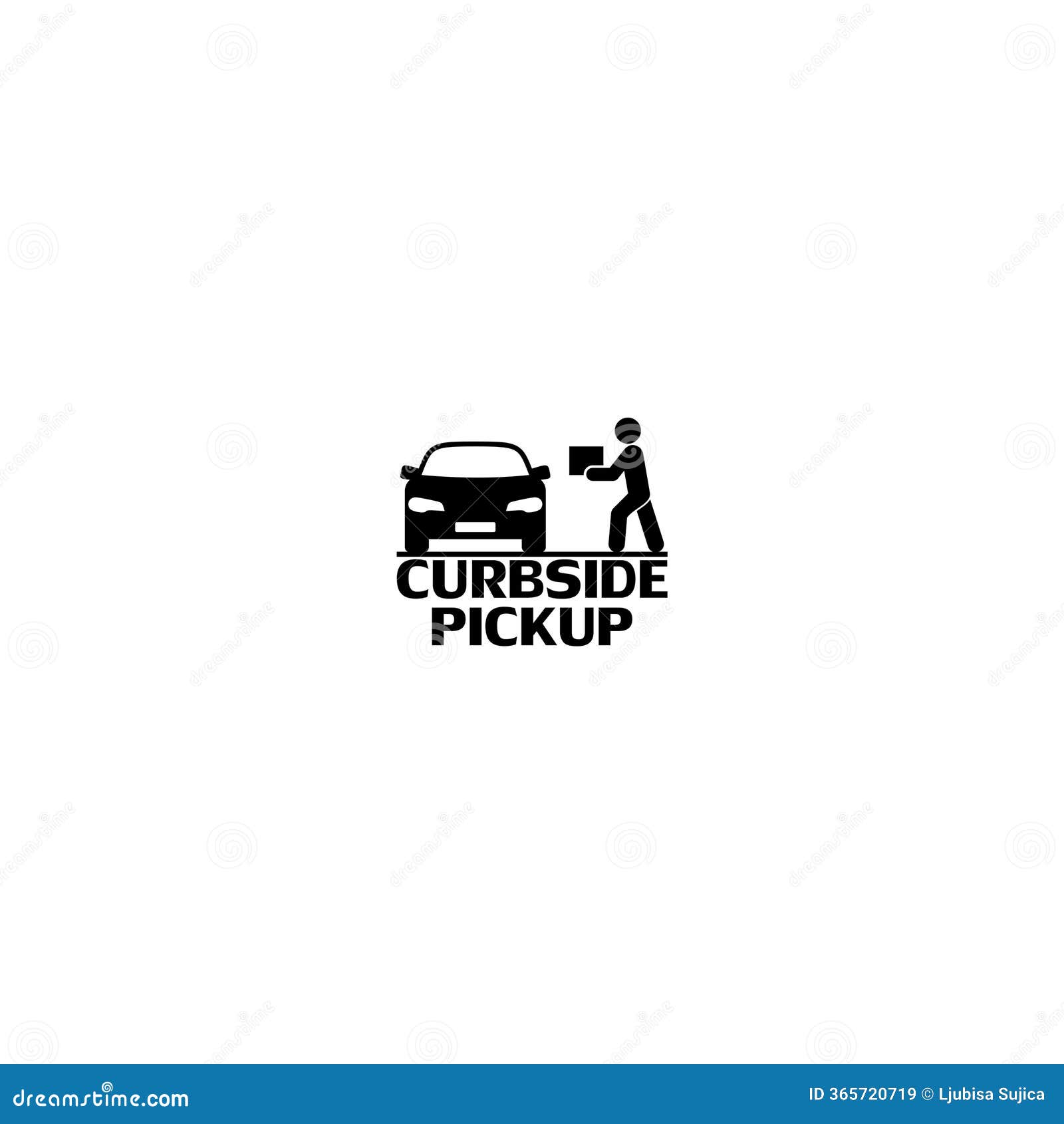Curbside Pickup Logo Sign Vector Outline | CartoonDealer.com #326037202
