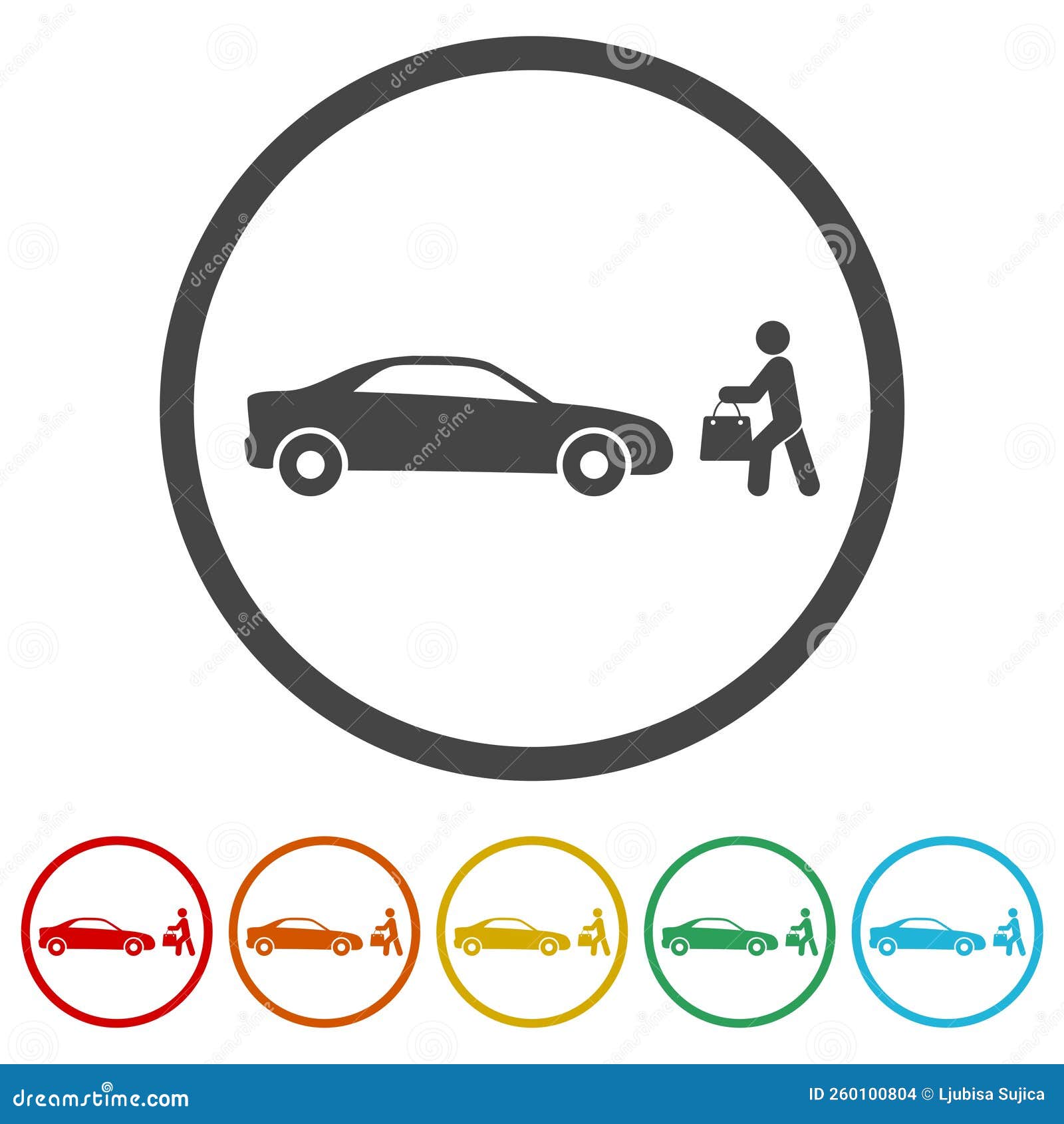 Curbside Pickup Icon. Set Icons in Color Circle Buttons Stock Vector ...