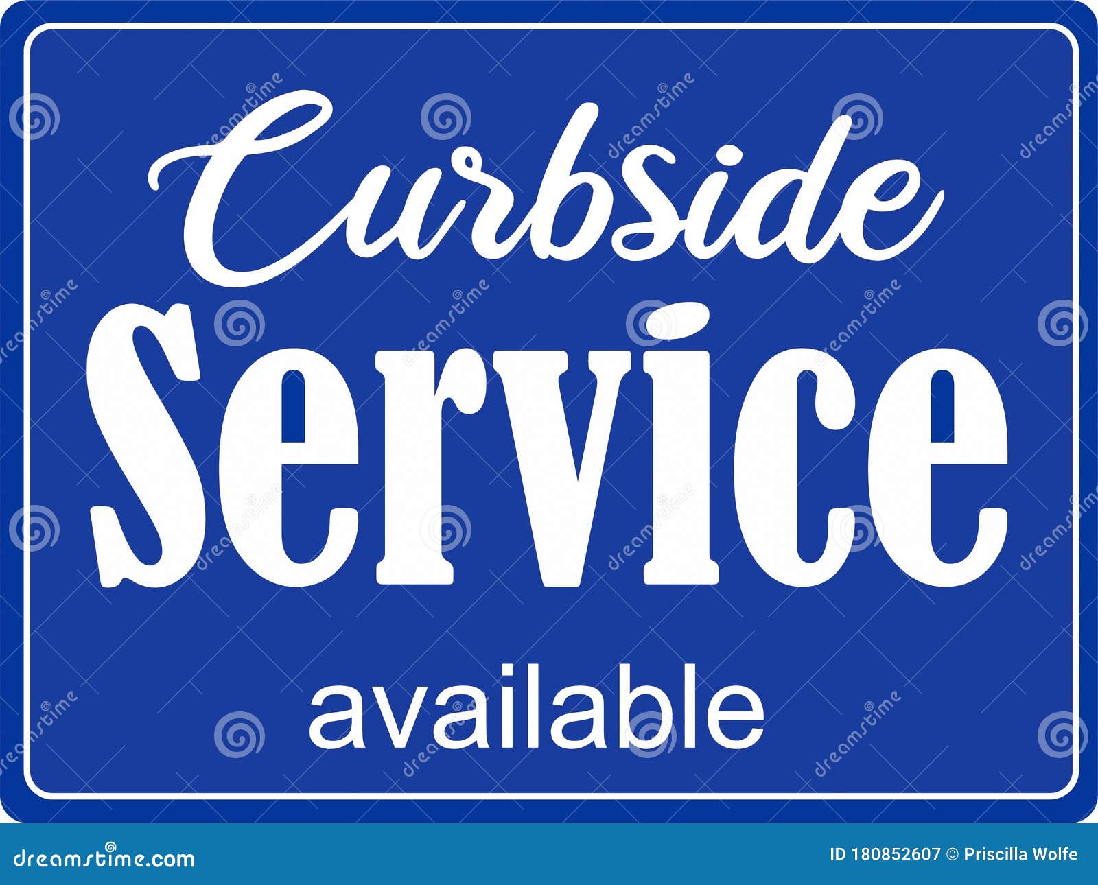 Curbside service sign stock illustration. Illustration of design ...
