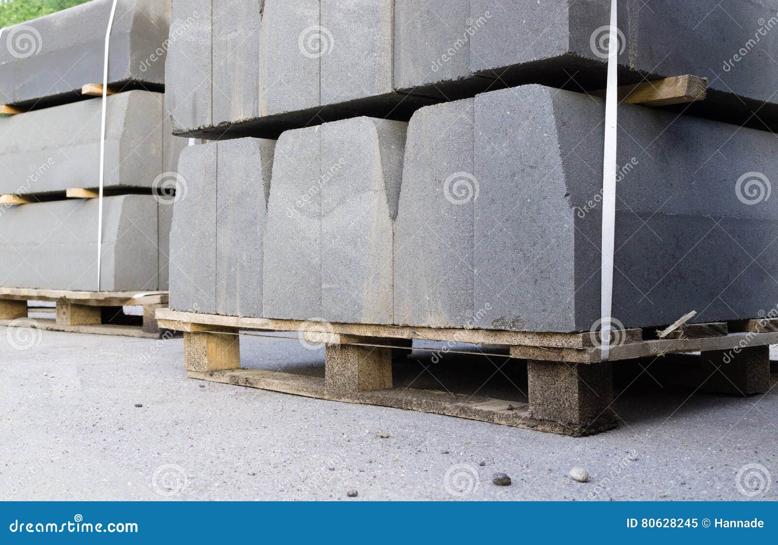 Curbstone on pallet stock image. Image of horizontal - 80628245