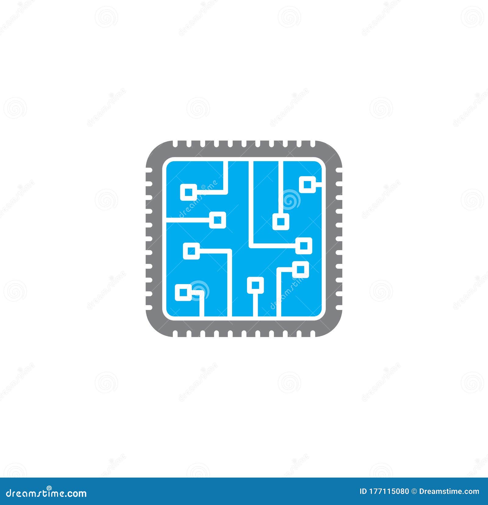 Curcuit Related Icon on Background for Graphic and Web Design. Creative ...