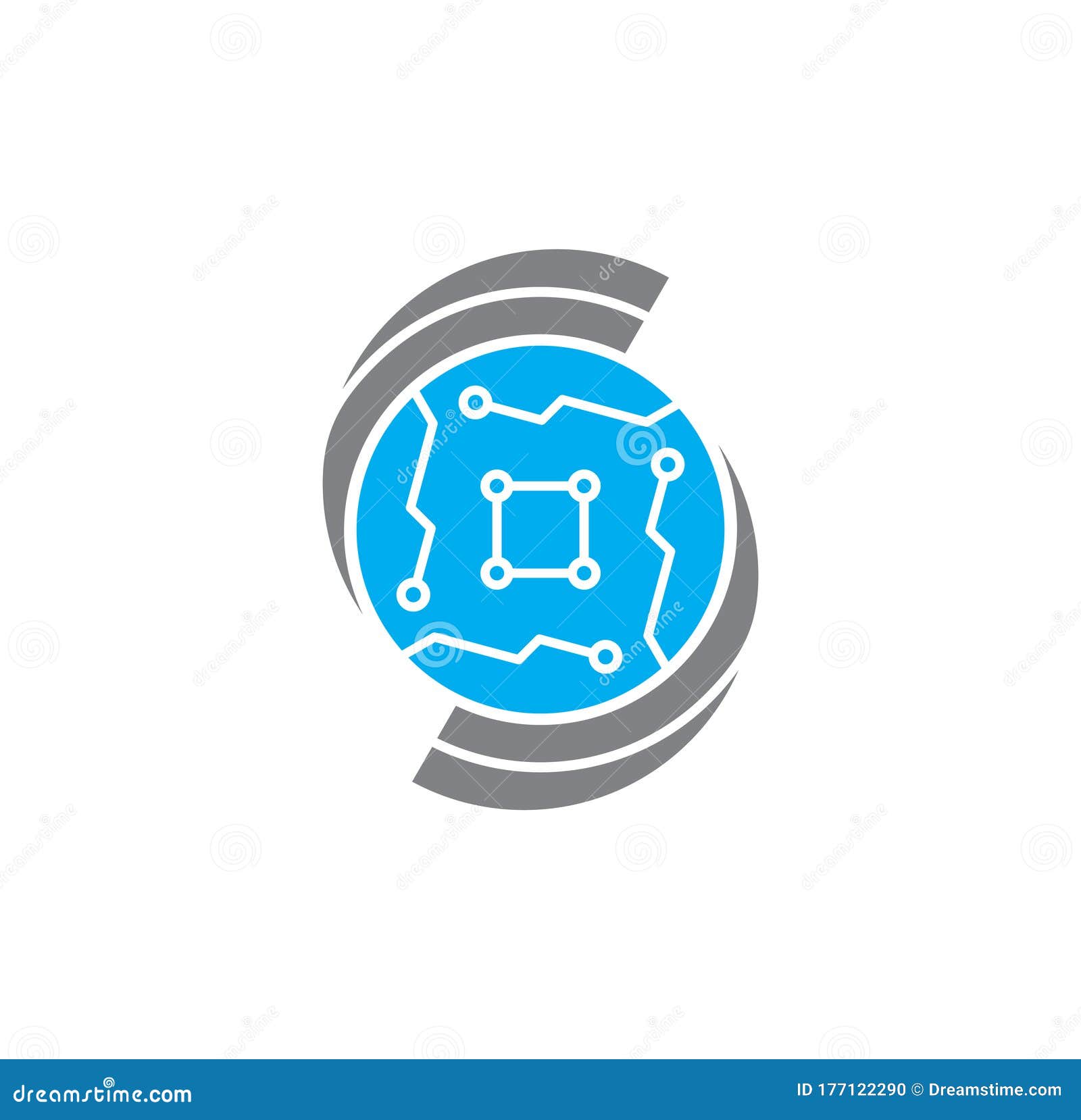 Curcuit Related Icon on Background for Graphic and Web Design. Creative ...