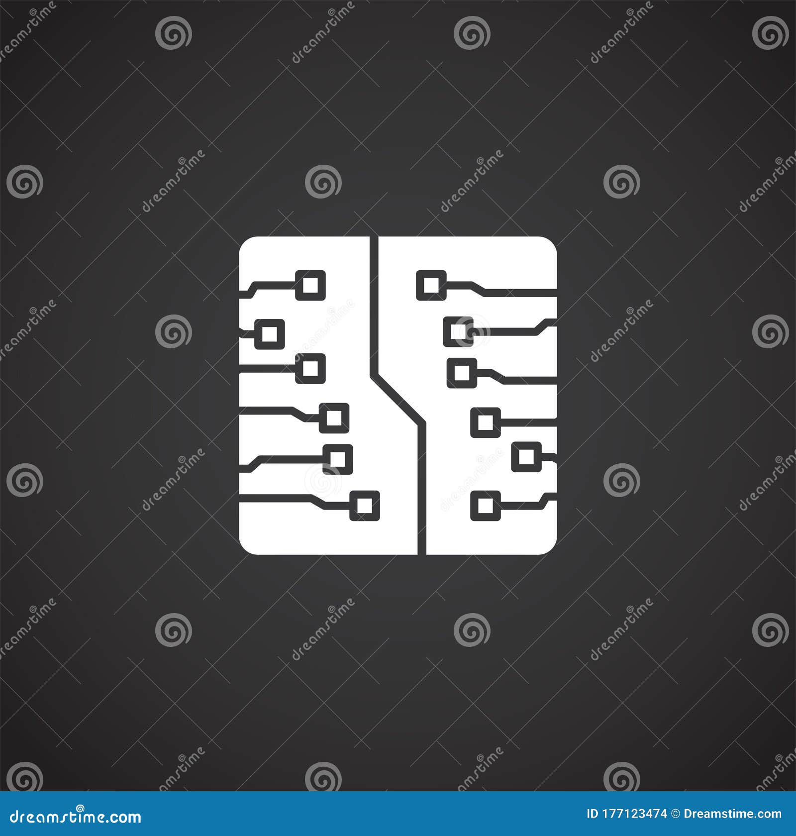 Curcuit Related Icon on Background for Graphic and Web Design. Creative ...