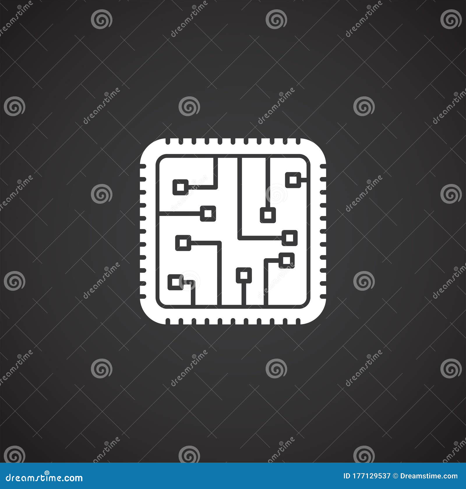 Curcuit Related Icon on Background for Graphic and Web Design. Creative ...