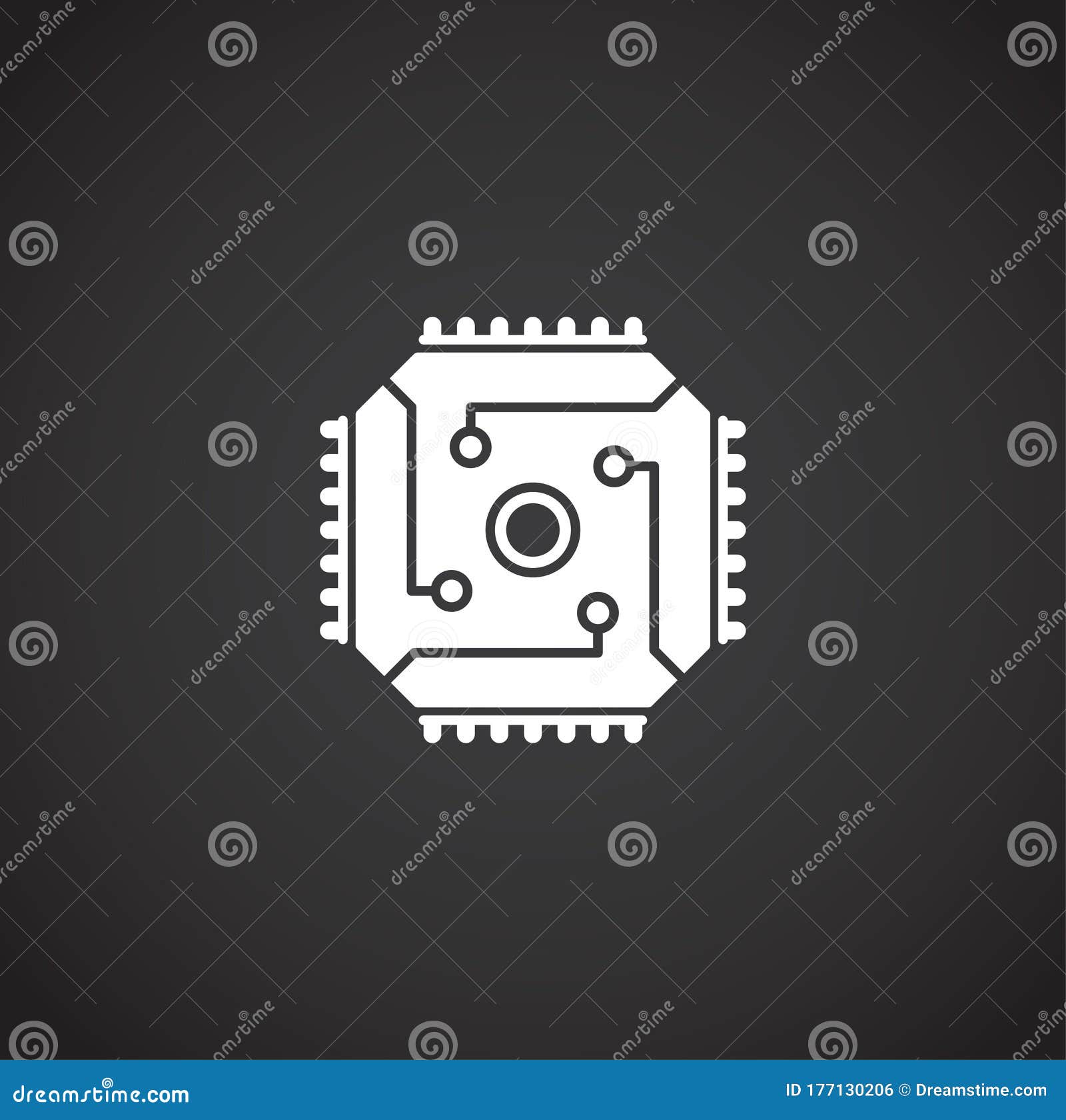 Curcuit Related Icon on Background for Graphic and Web Design. Creative ...