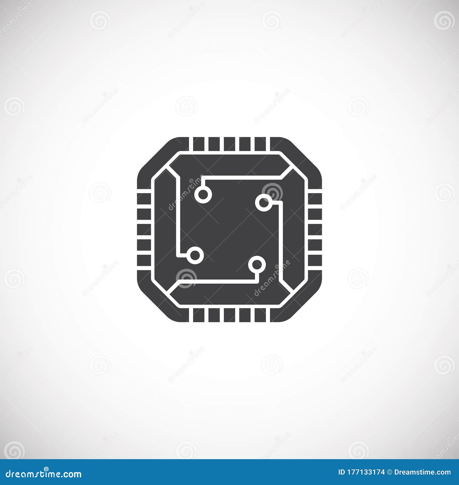 Curcuit Related Icon on Background for Graphic and Web Design. Creative ...