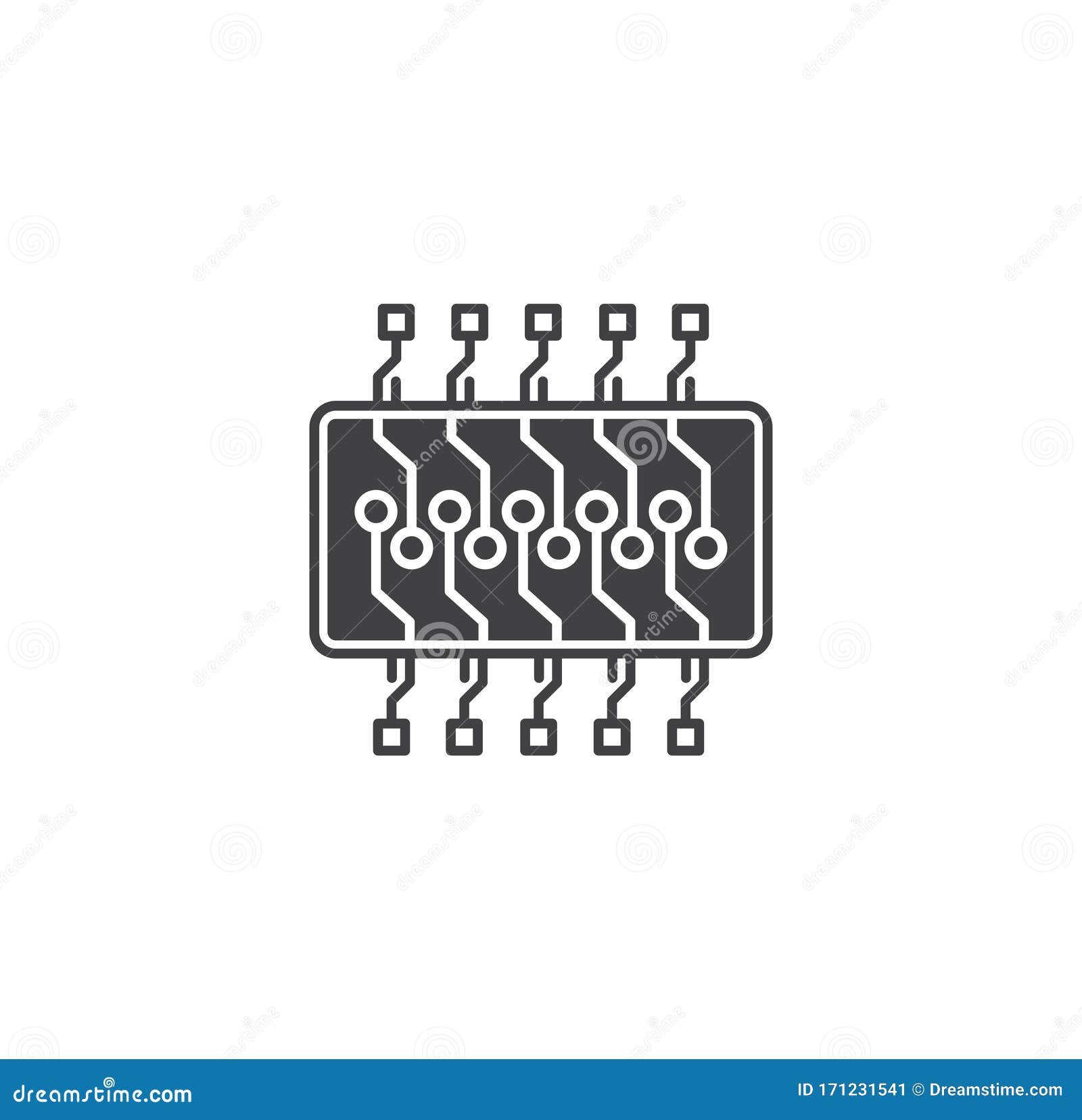 Curcuit Related Icon on Background for Graphic and Web Design. Creative ...