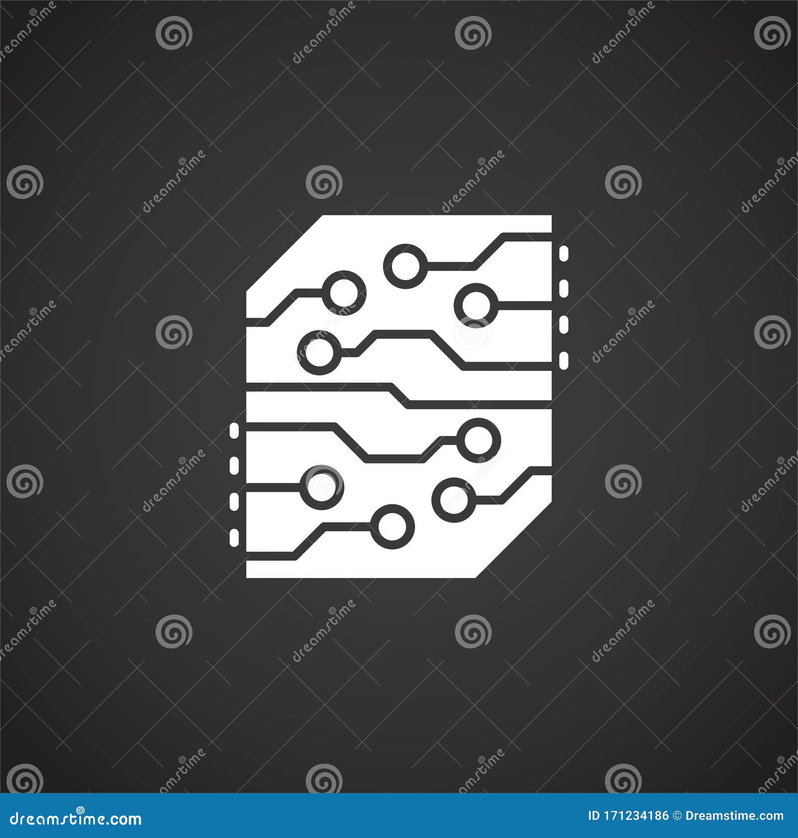 Curcuit Related Icon on Background for Graphic and Web Design. Creative ...
