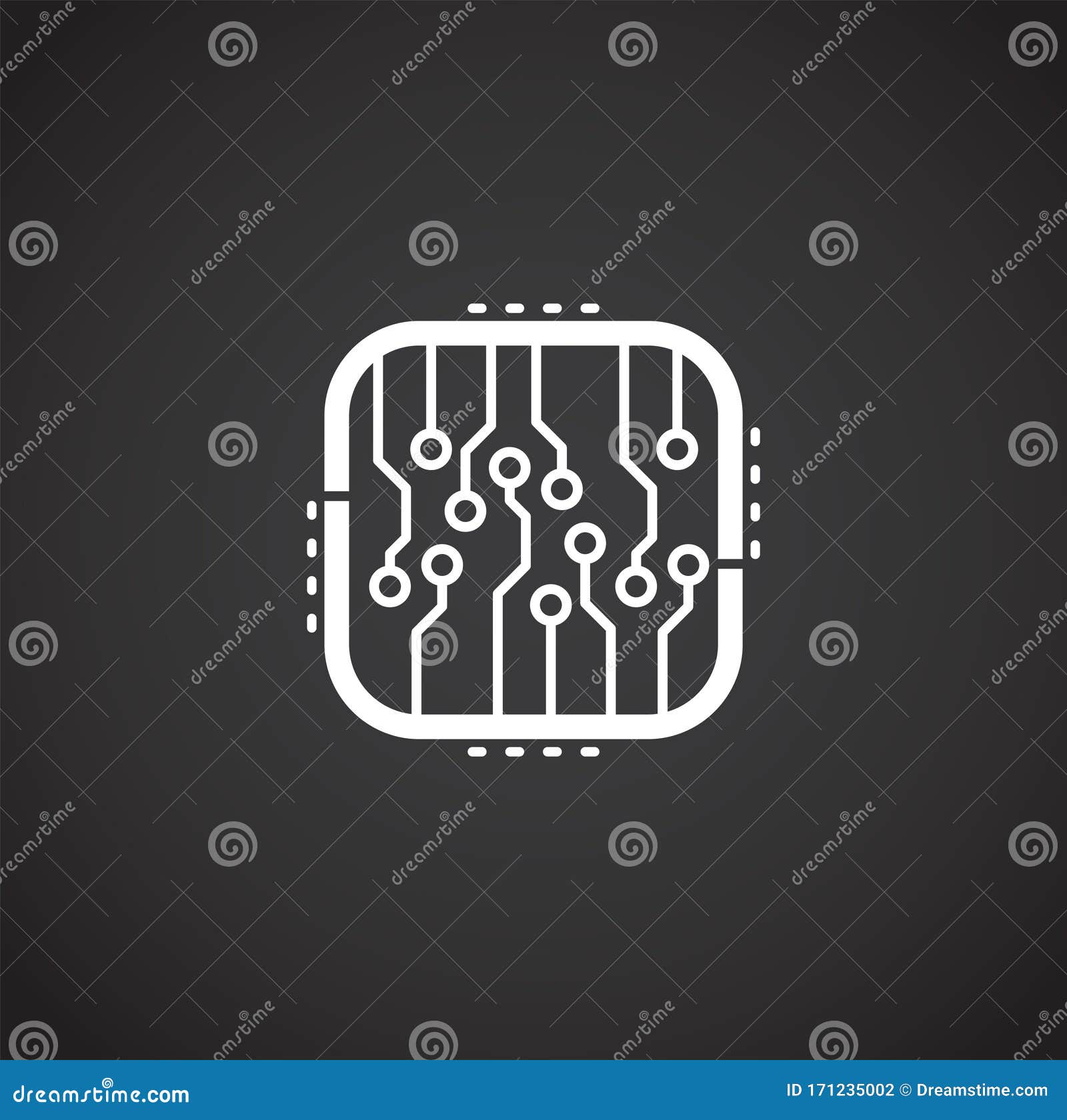 Curcuit Related Icon on Background for Graphic and Web Design. Creative ...