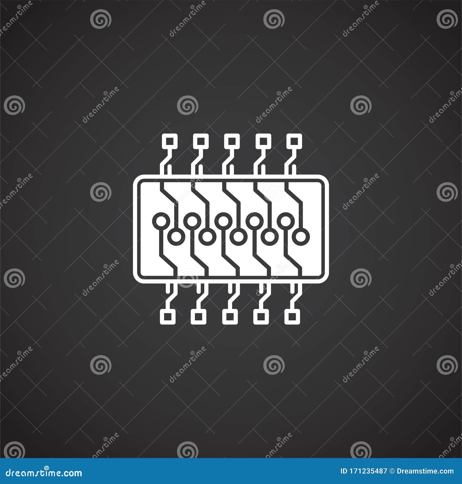Curcuit Related Icon on Background for Graphic and Web Design. Creative ...