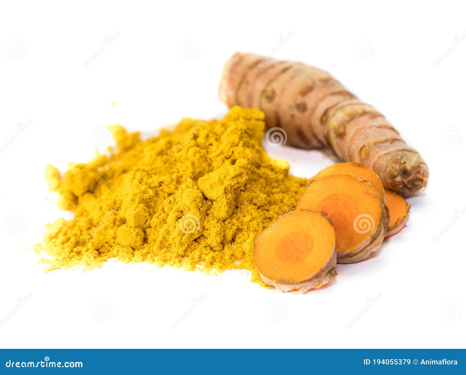 Curcuma De Especias Fondo Blanco Aislado Imagen de archivo - Imagen de ...