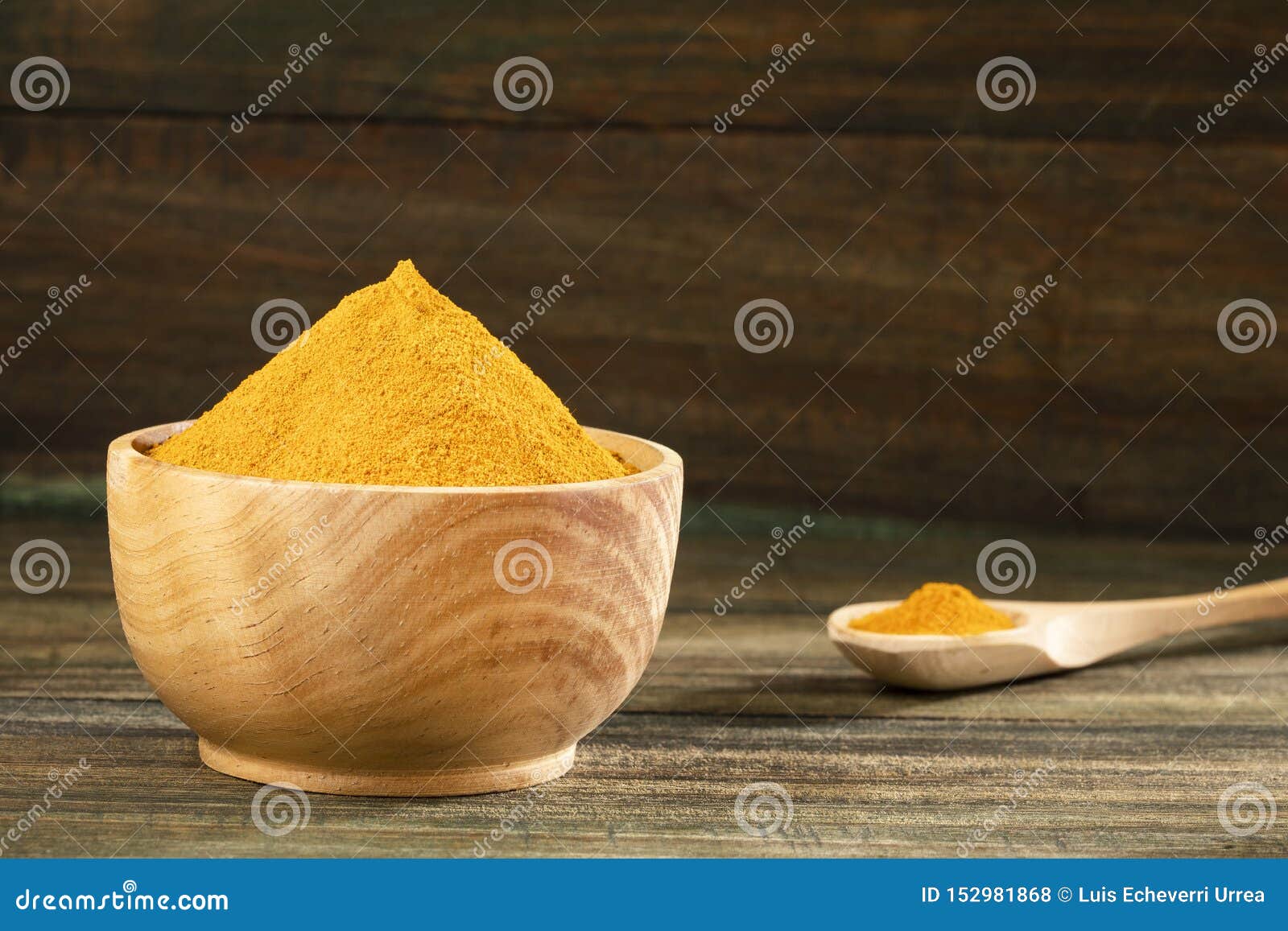 Curcuma Longa - Turmeric Organic Powder. Text Space Stock Photo - Image ...
