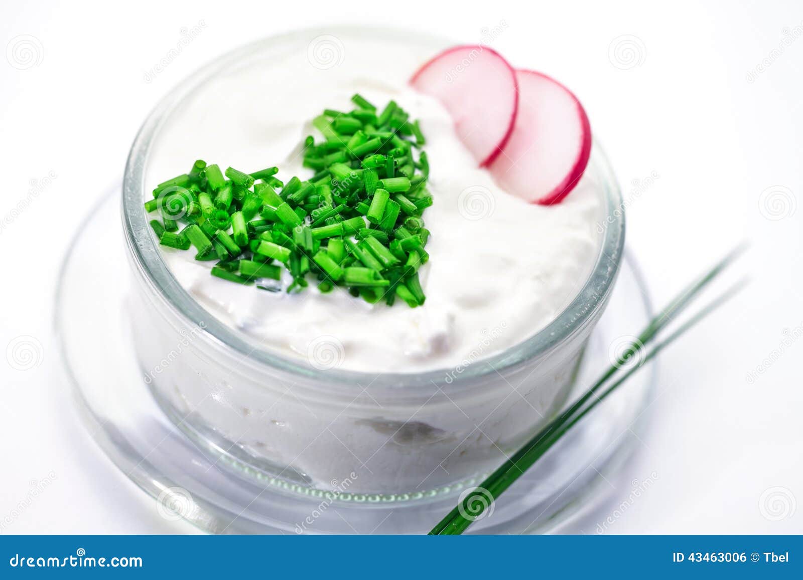 Curd with chives stock photo. Image of time, heart, curd - 43463006