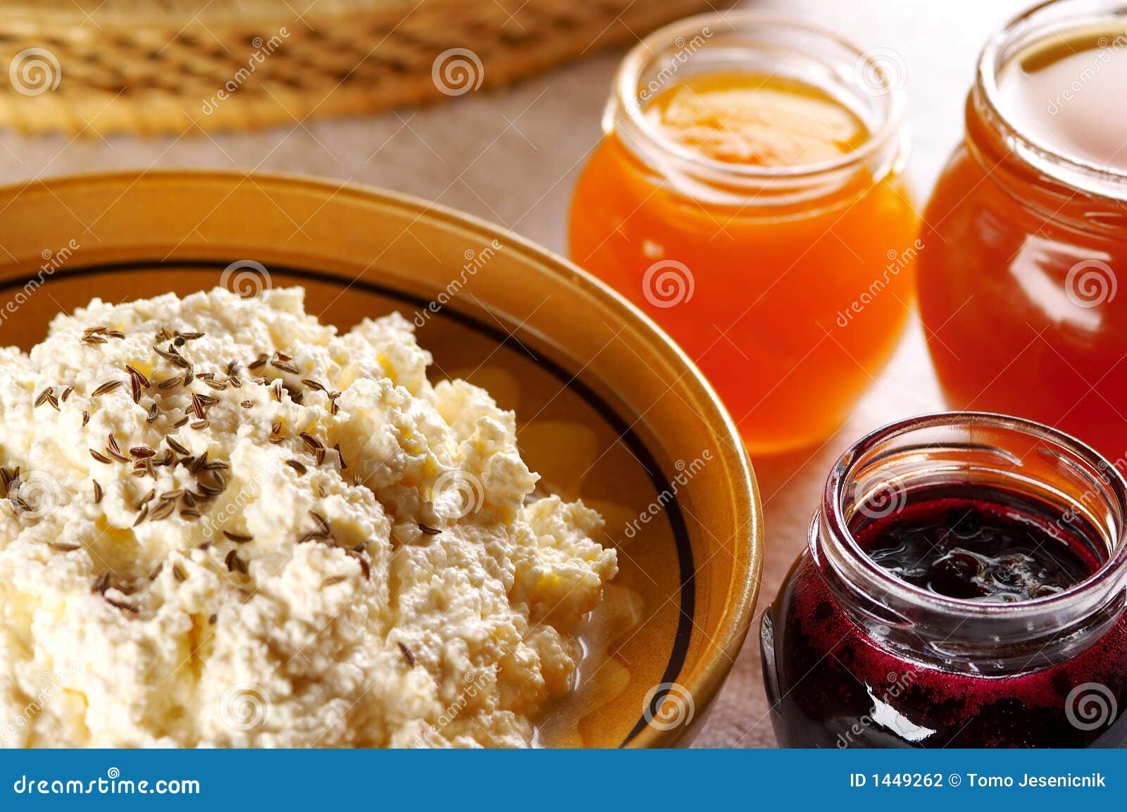Curd with Different Fruit Jams Stock Photo - Image of slovenia ...