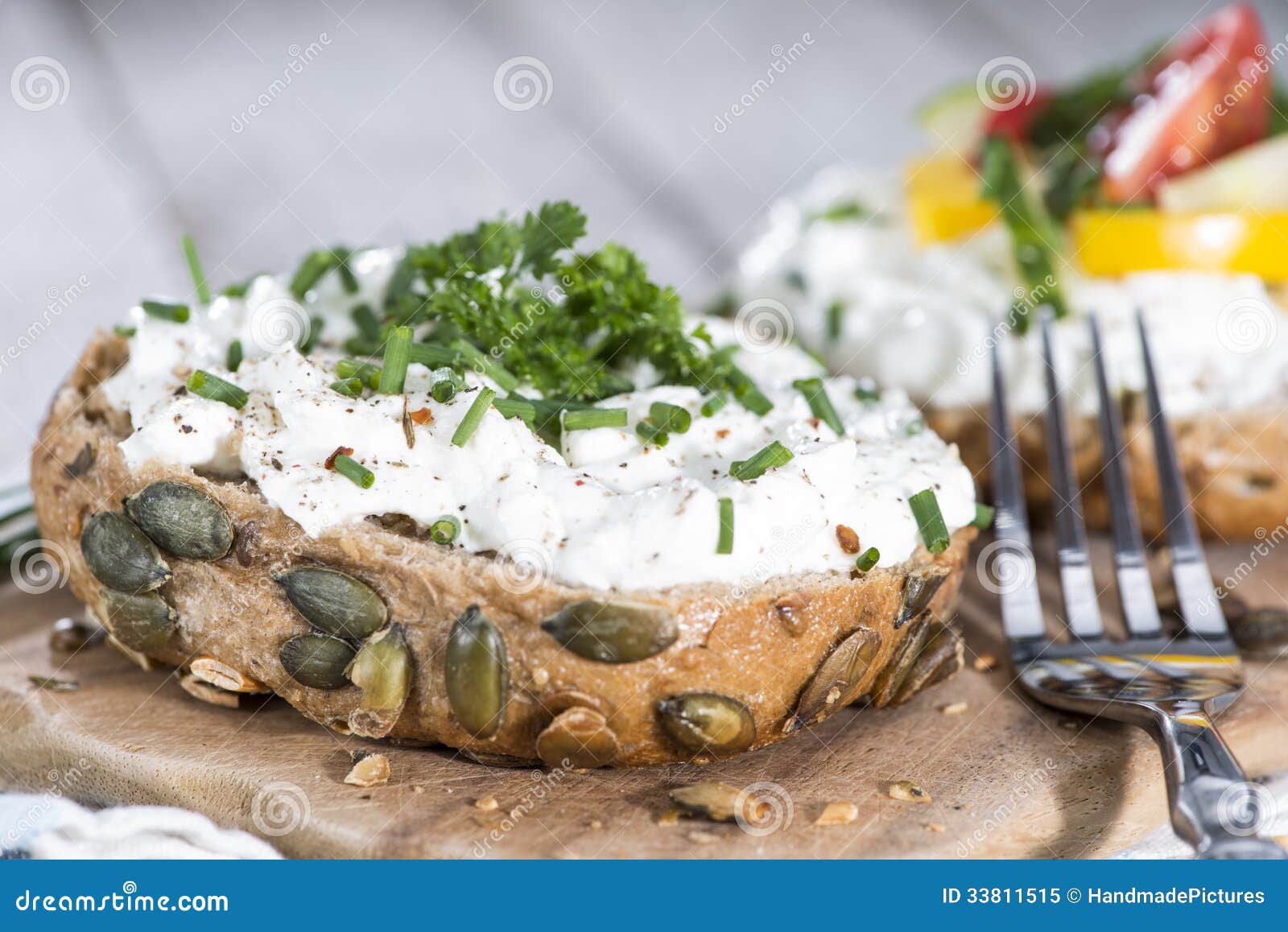 Curd with fresh Herbs stock image. Image of natural, meal - 33811515