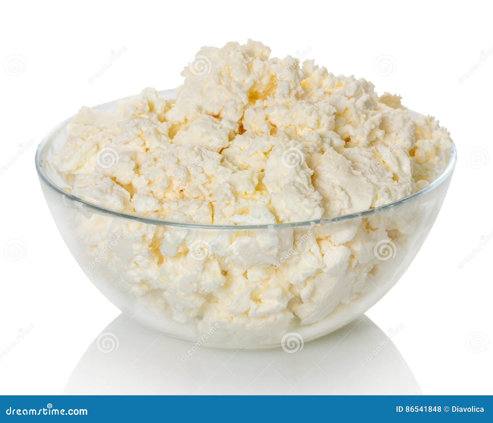 Curd in glass bowl stock photo. Image of dessert, glass - 86541848