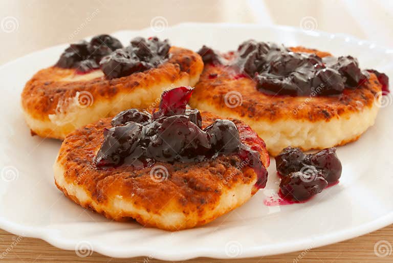 Curd pancake stock image. Image of brown, healthy, dinner - 15329025