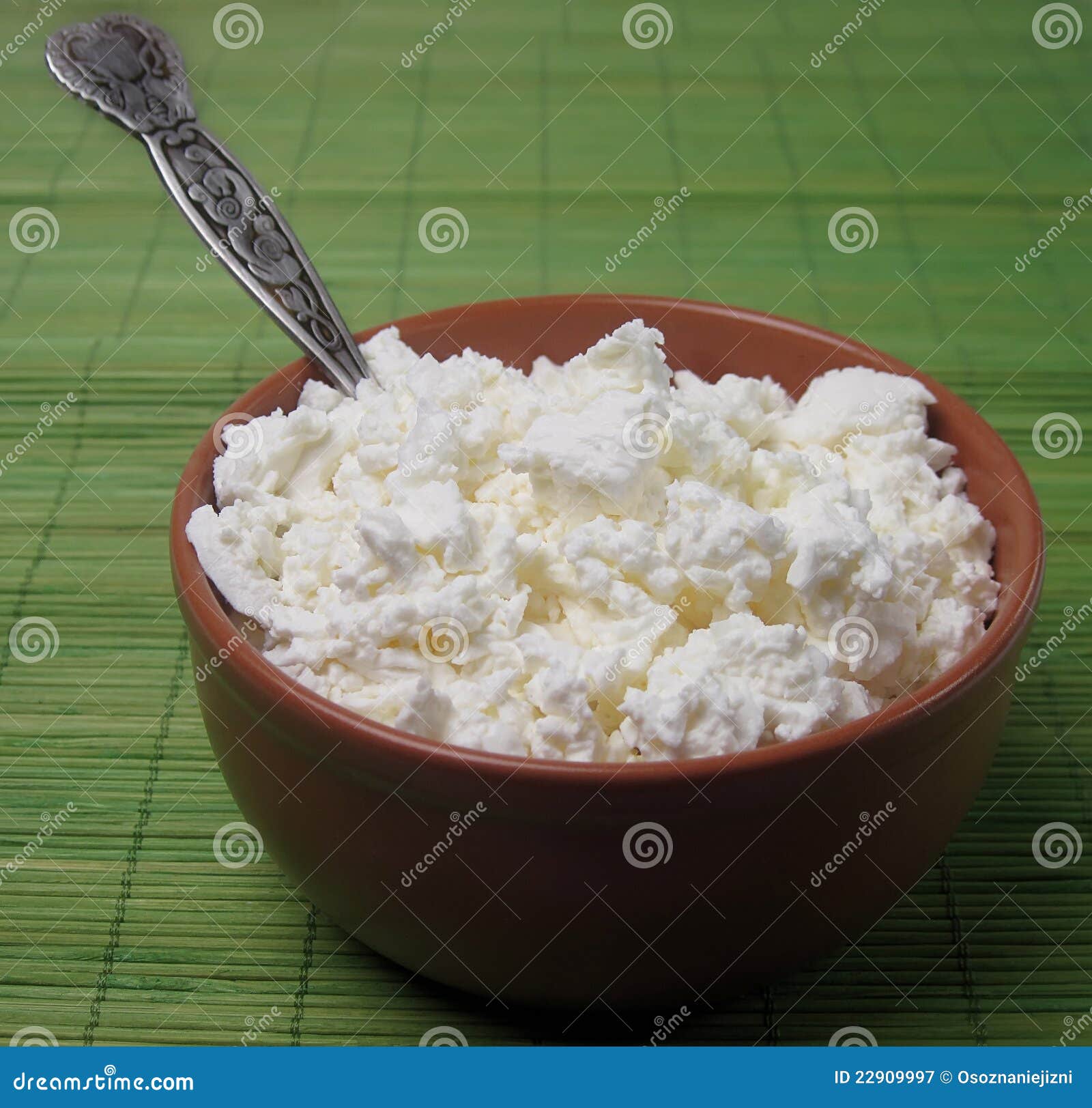 Curd on a plate stock image. Image of nutrition, quark - 22909997