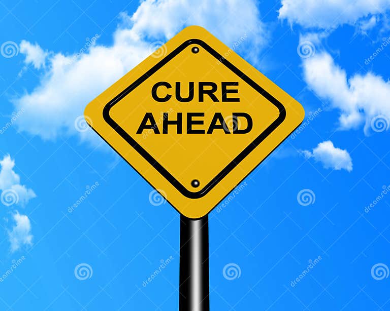 Cure ahead sign post stock illustration. Illustration of industries ...
