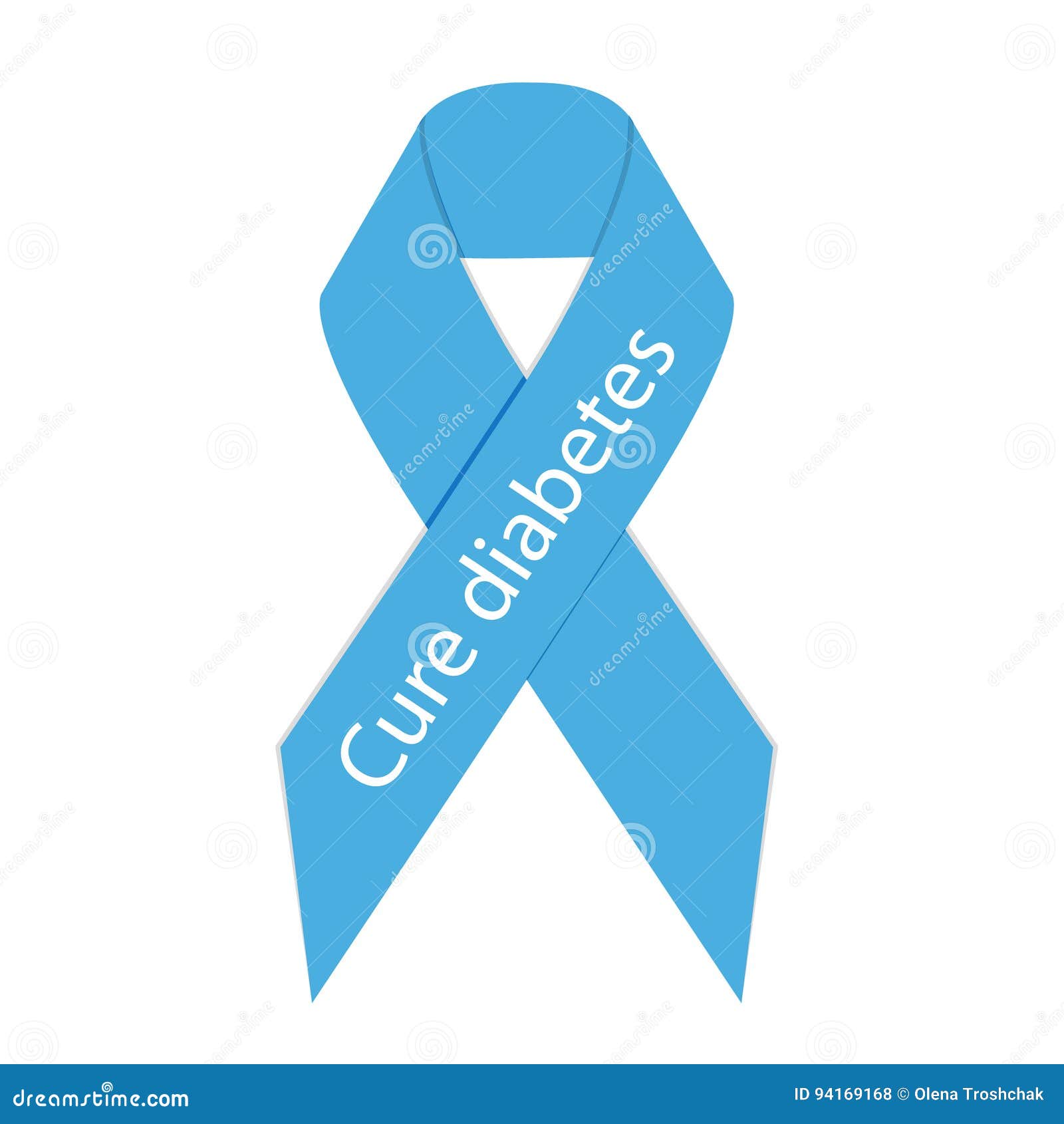 Cure diabetes ribbon icon stock vector. Illustration of care - 94169168