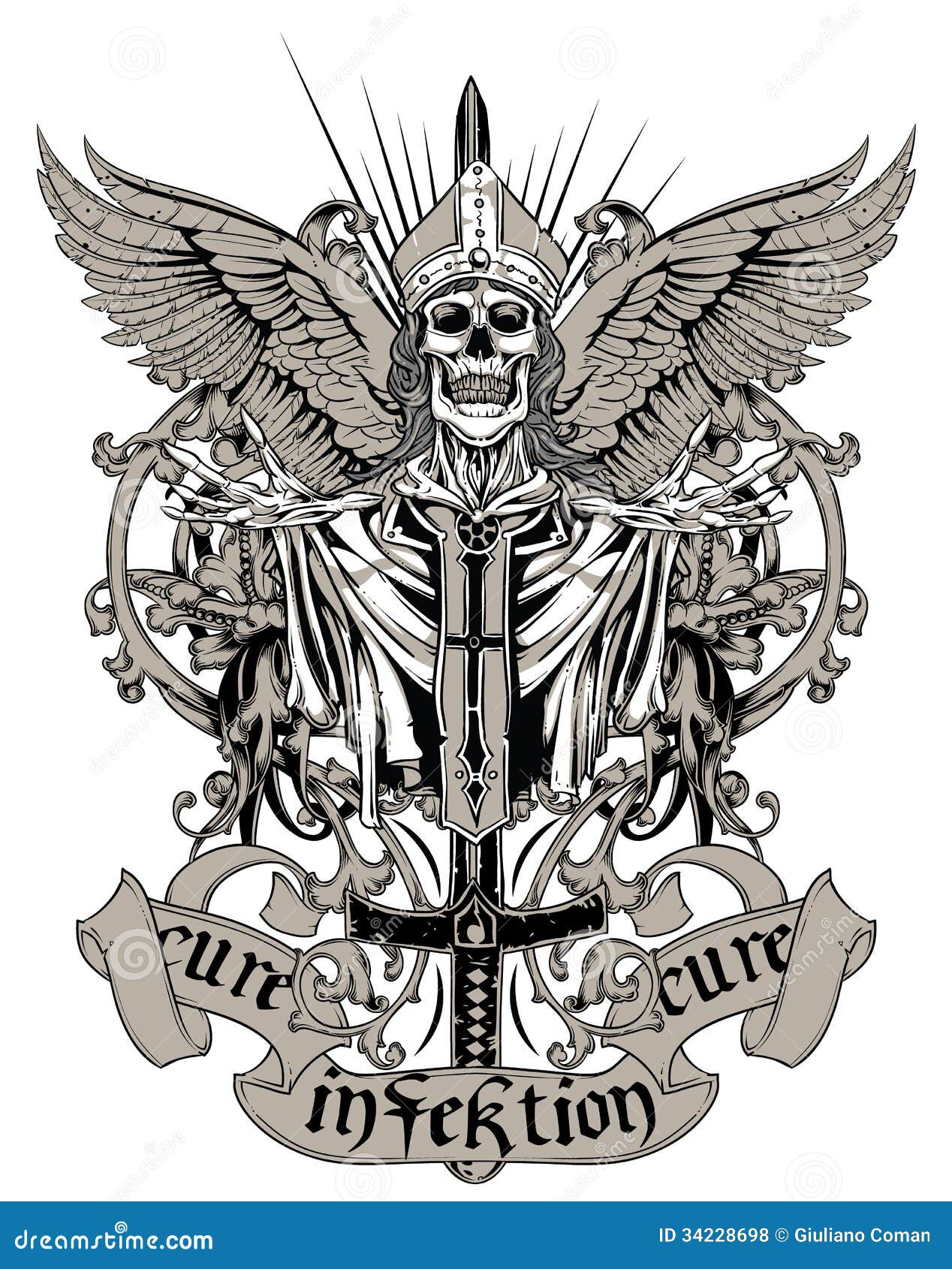 Cure infektion stock vector. Illustration of element - 34228698