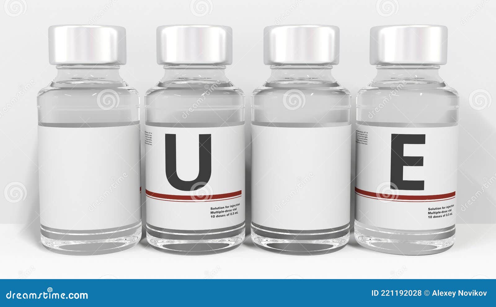 CURE Text on the Labels of Medicine Vials. Conceptual 3d Animation ...