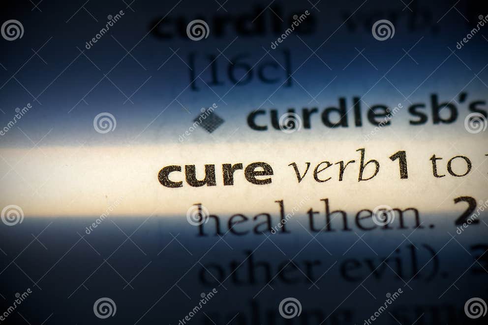 Cure stock image. Image of book, etymology, close, highlighted - 161578071