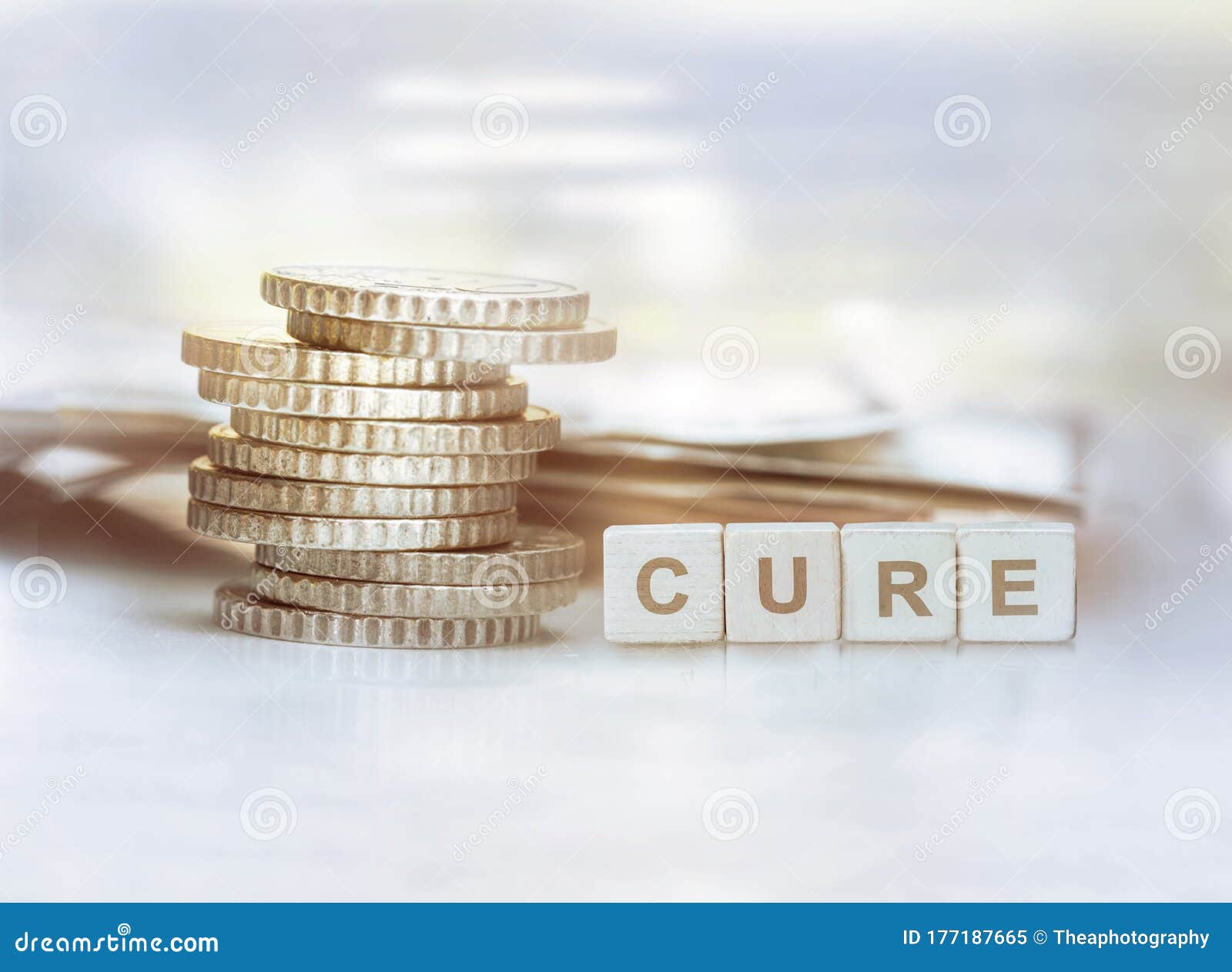Cure Word from Wooden Blocks Stock Image - Image of investor, paying ...