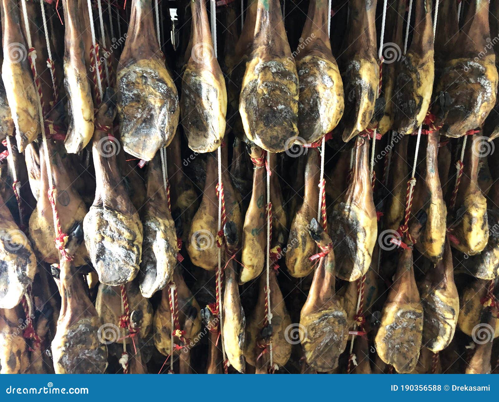 Cured Serrano Ham stock photo. Image of mexico, animal - 190356588