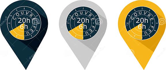 Curfew indication pin stock vector. Illustration of symbol - 204552023