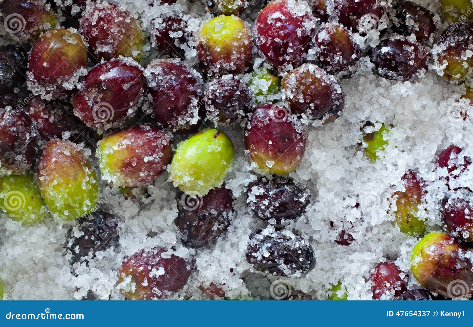 Curing olives with salt stock image. Image of vegetarian - 47654337